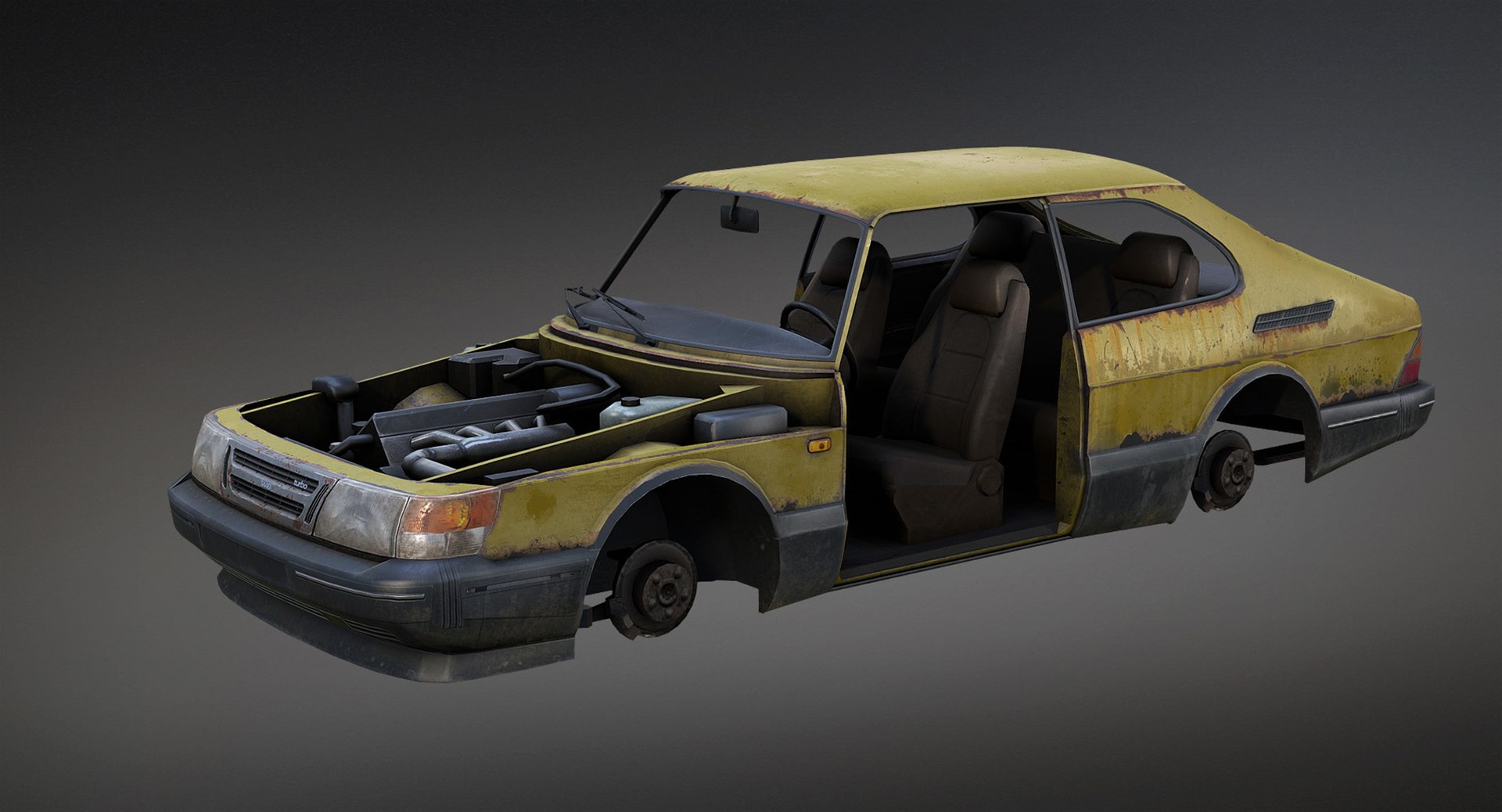 3D Rusty Retro Cars Collection - TurboSquid 1731704