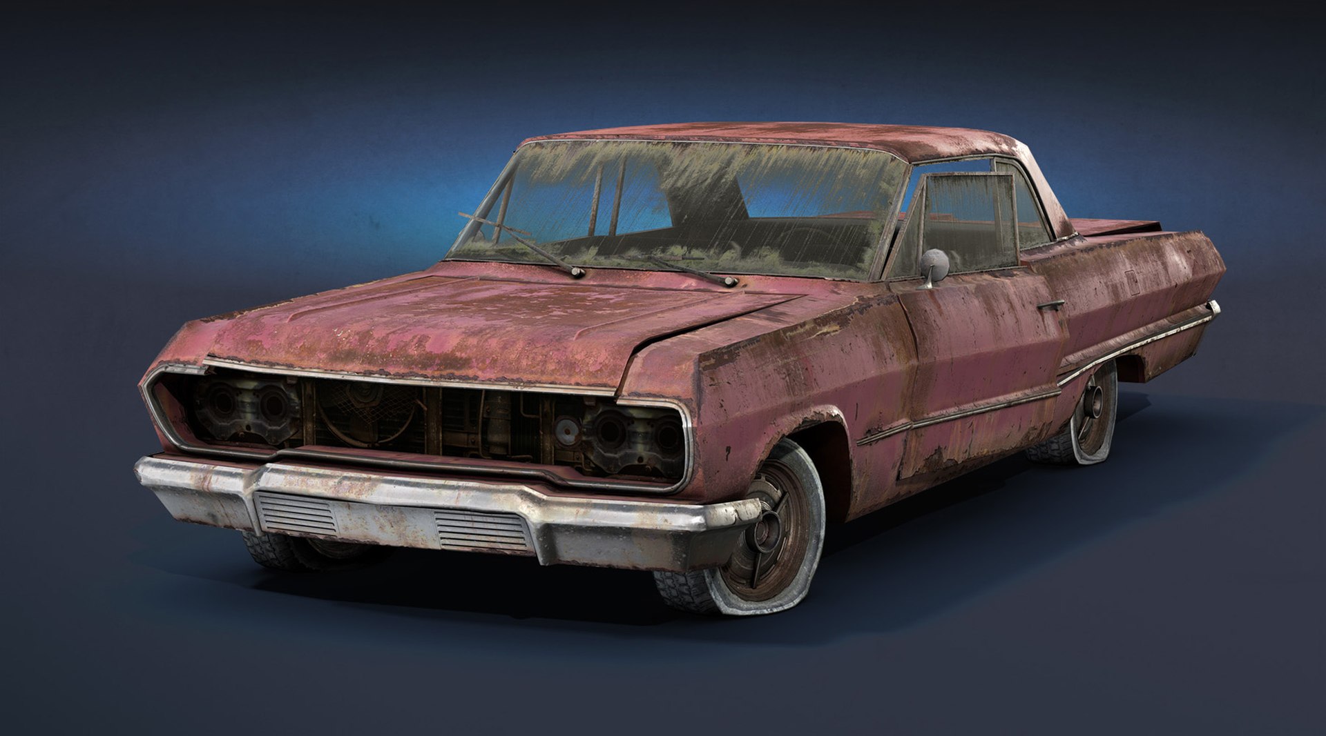 3D Rusty Retro Cars Collection - TurboSquid 1731704