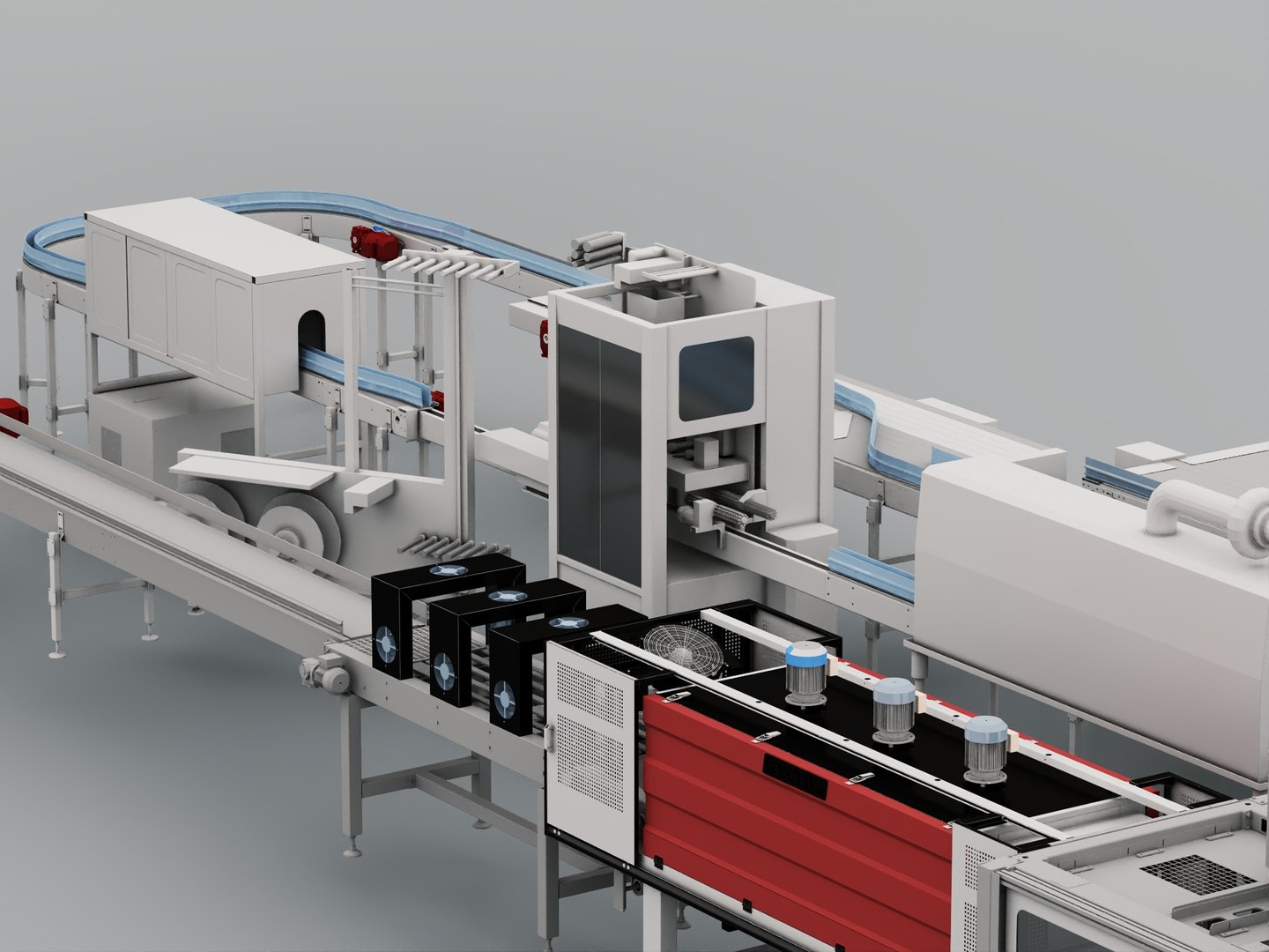 Automated Conveyor Belt Production Line Assembly Model - TurboSquid 2517086