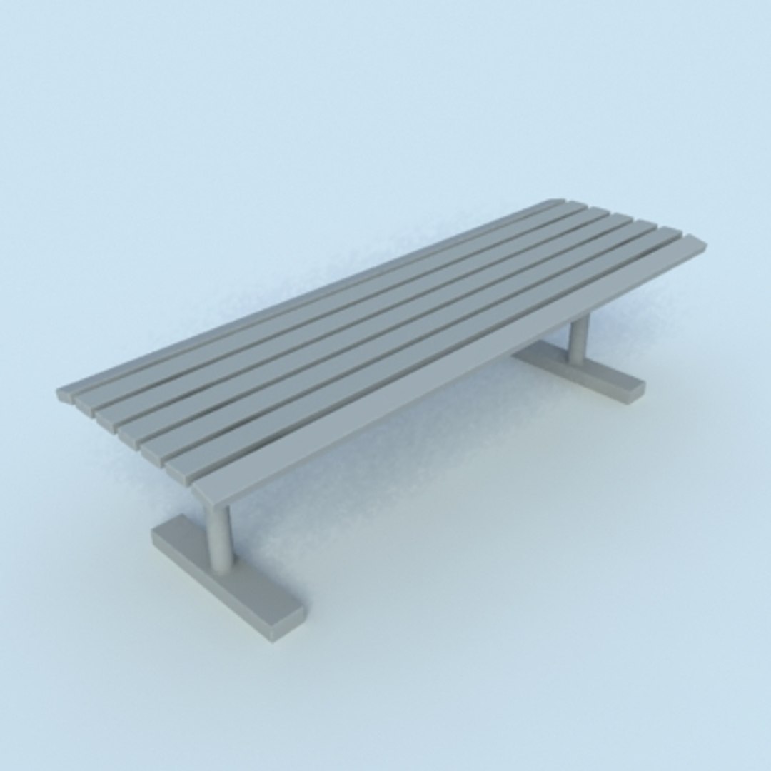 3d model of pack benches