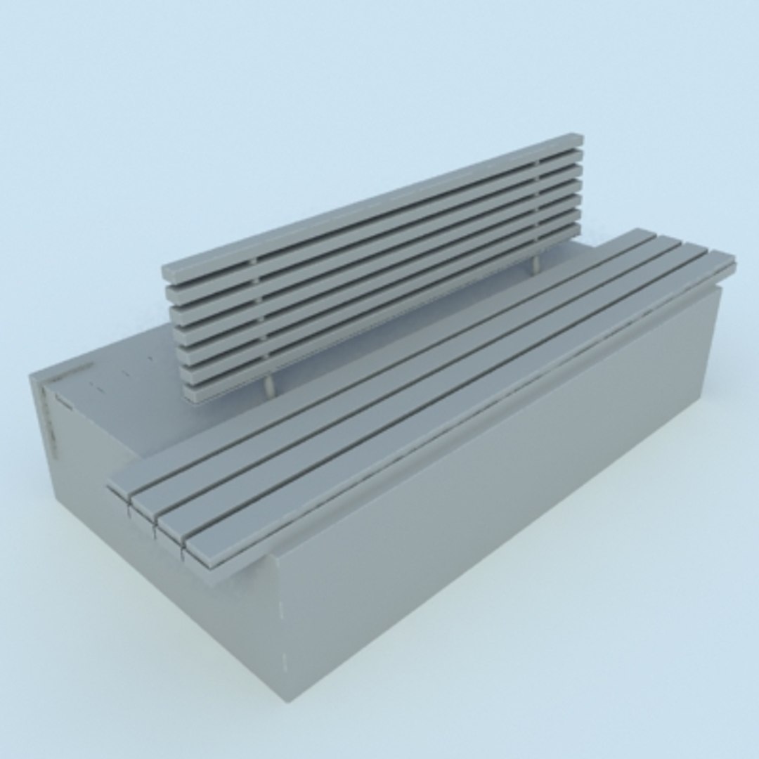 3d model of pack benches