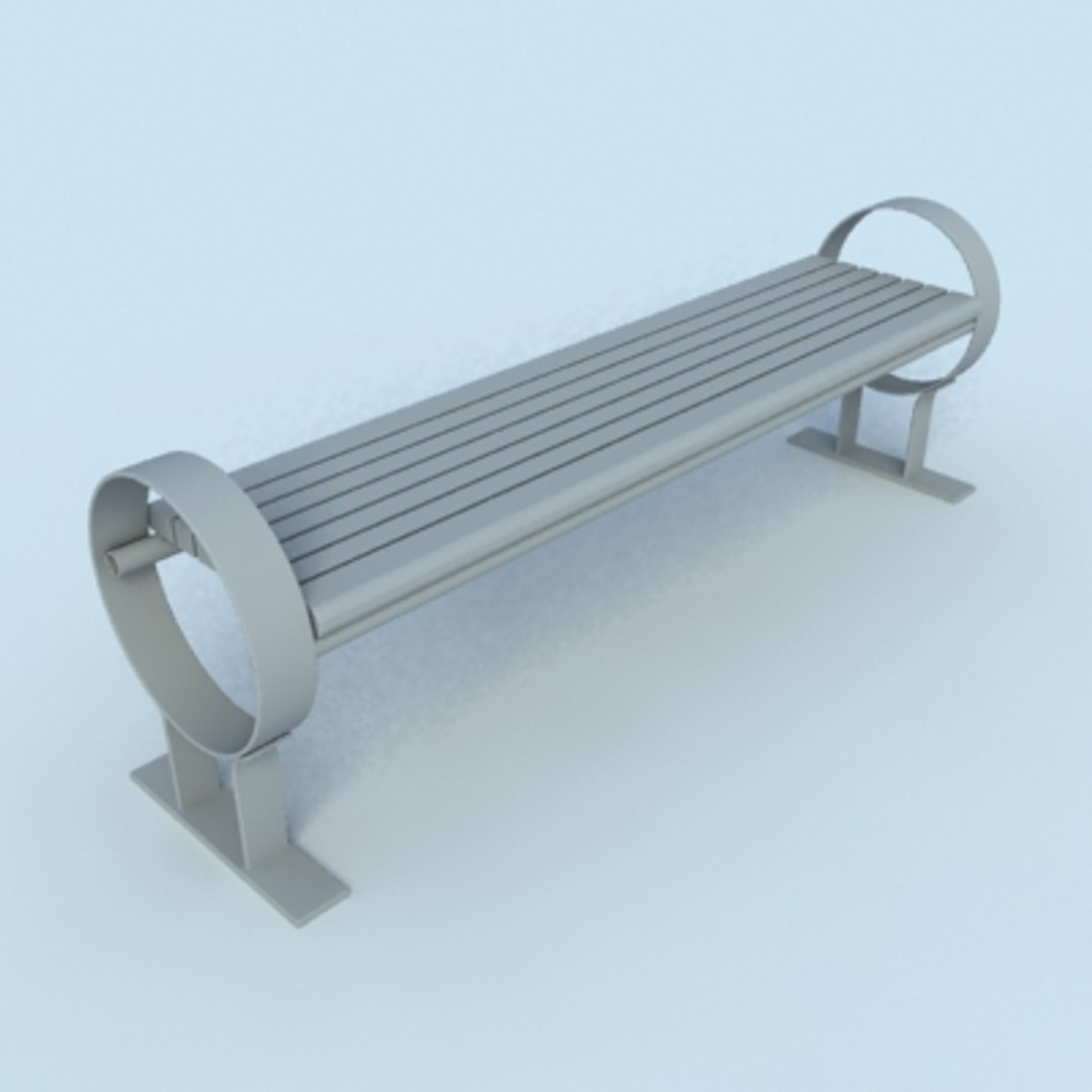 3d model of pack benches