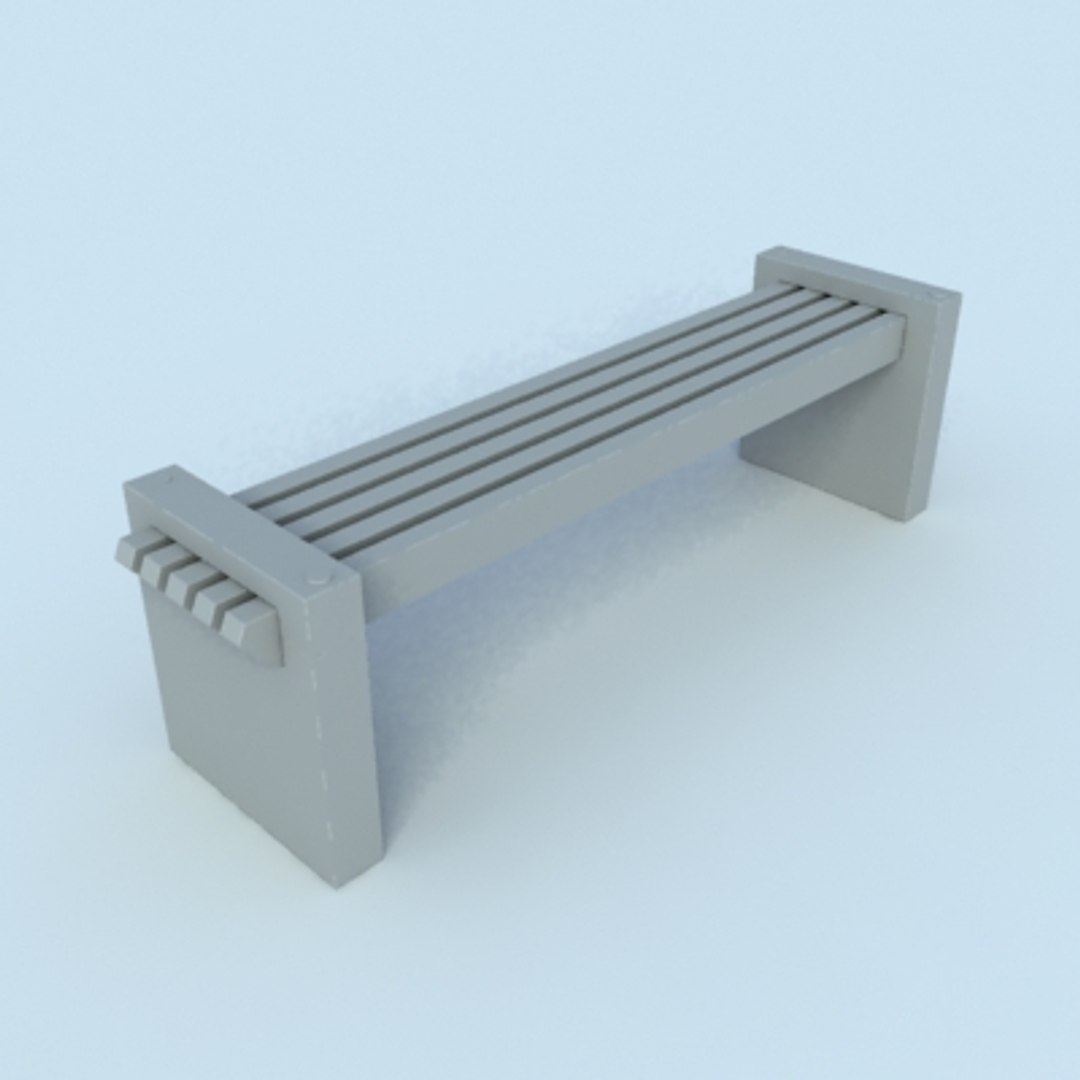 3d model of pack benches