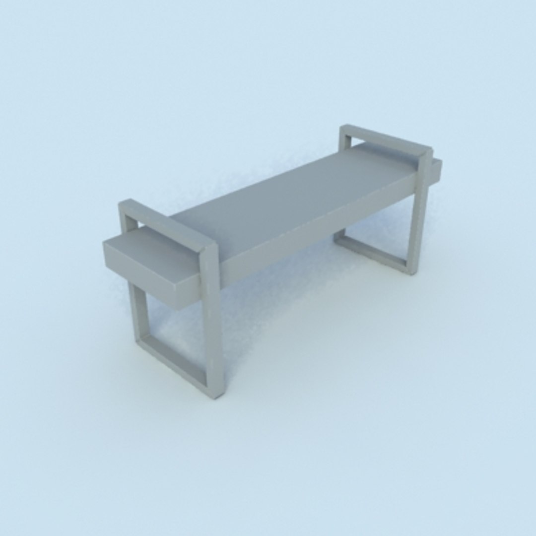 3d model of pack benches