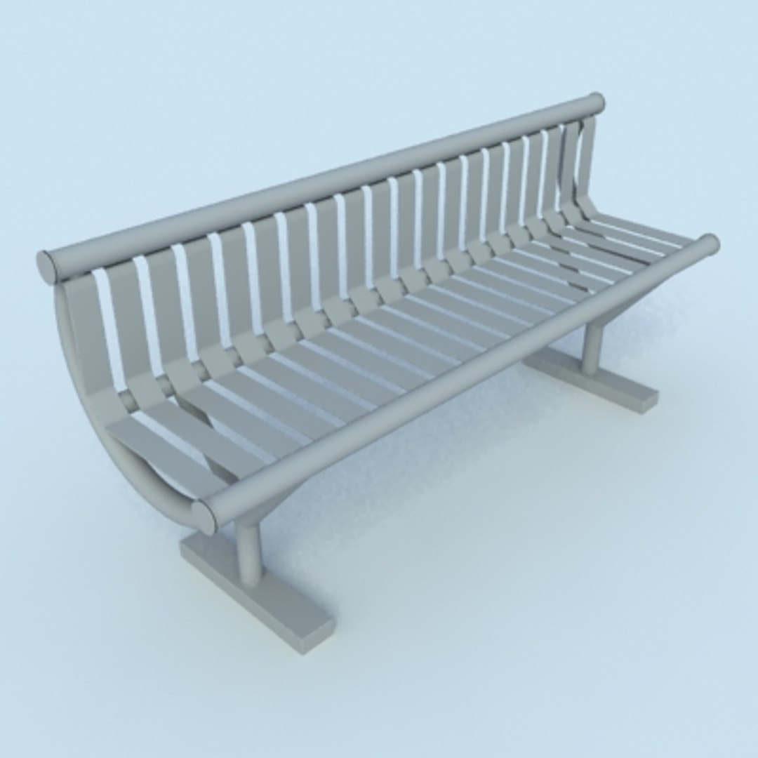 3d model of pack benches