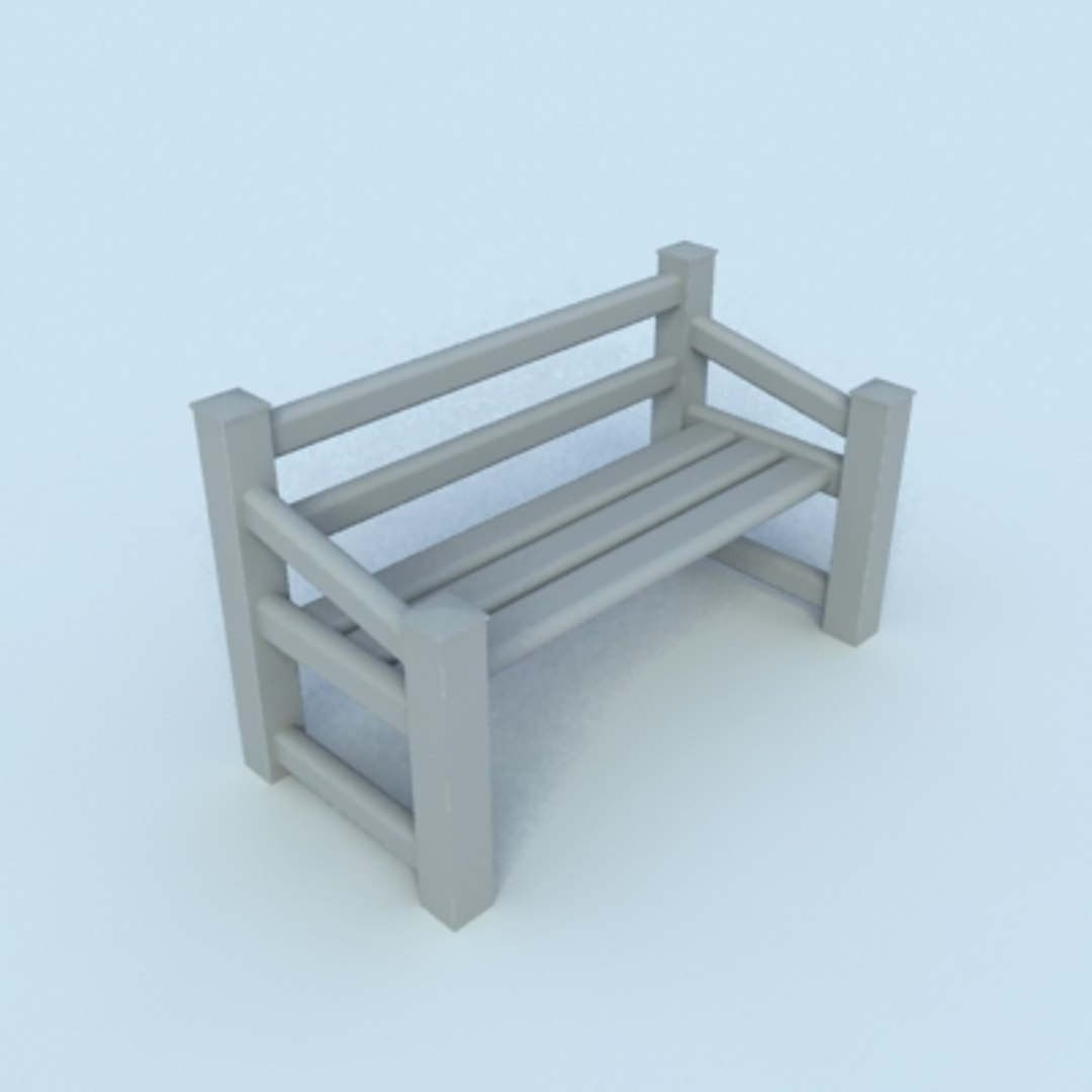 3d model of pack benches