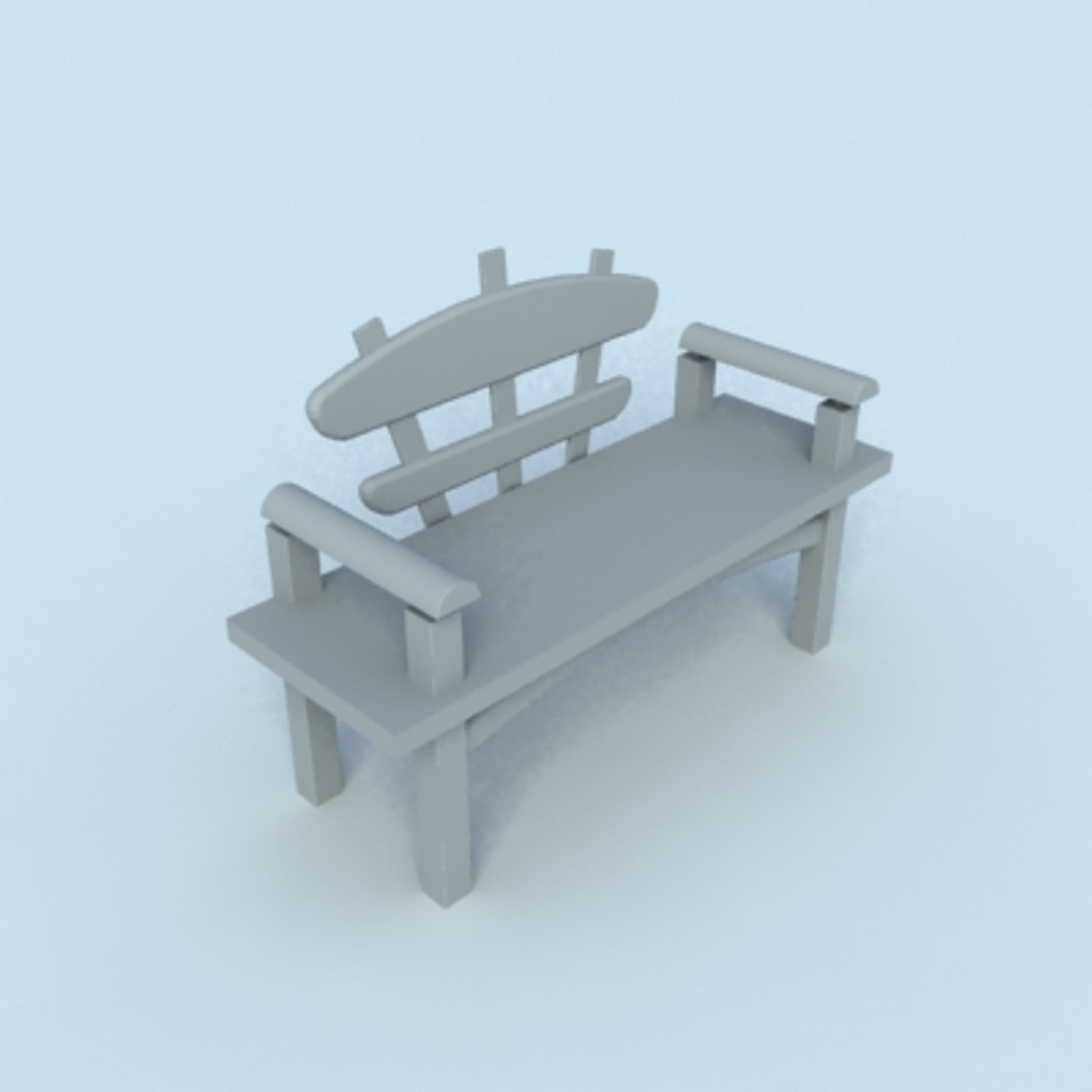 3d model of pack benches