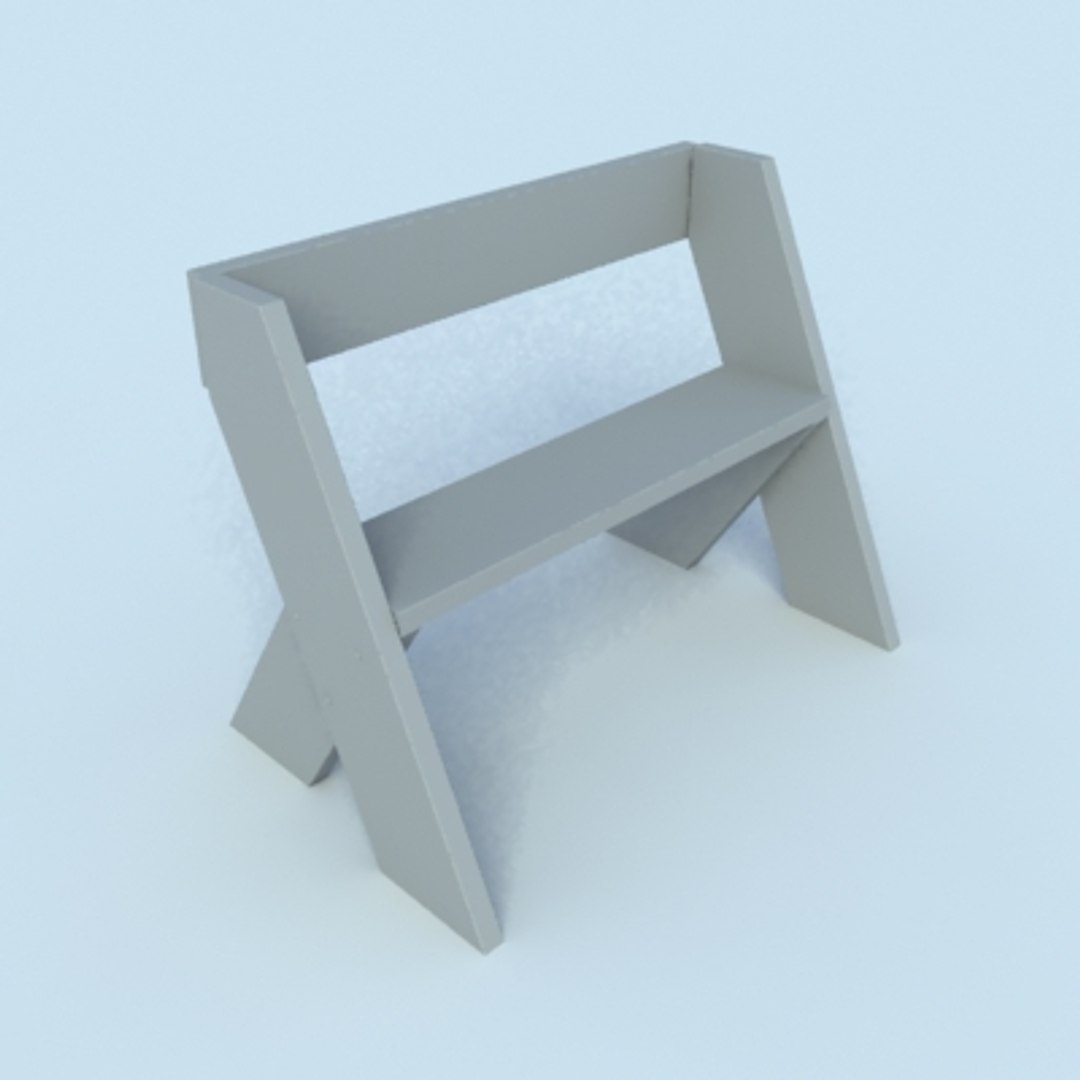 3d model of pack benches