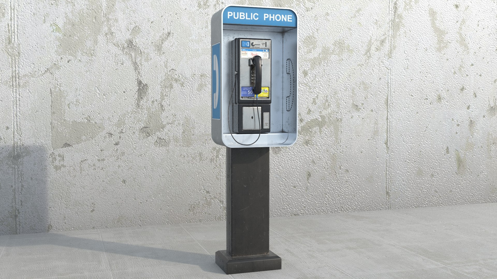 3D Pay Phone UHD model - TurboSquid 2085960