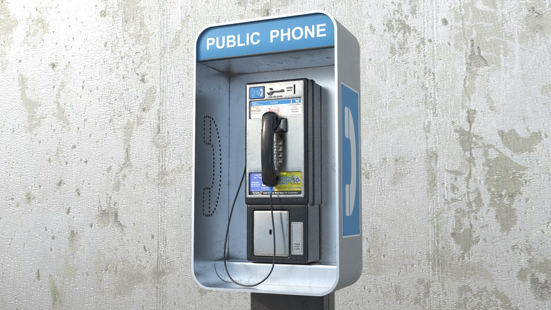 3D Pay Phone UHD Model - TurboSquid 2085960