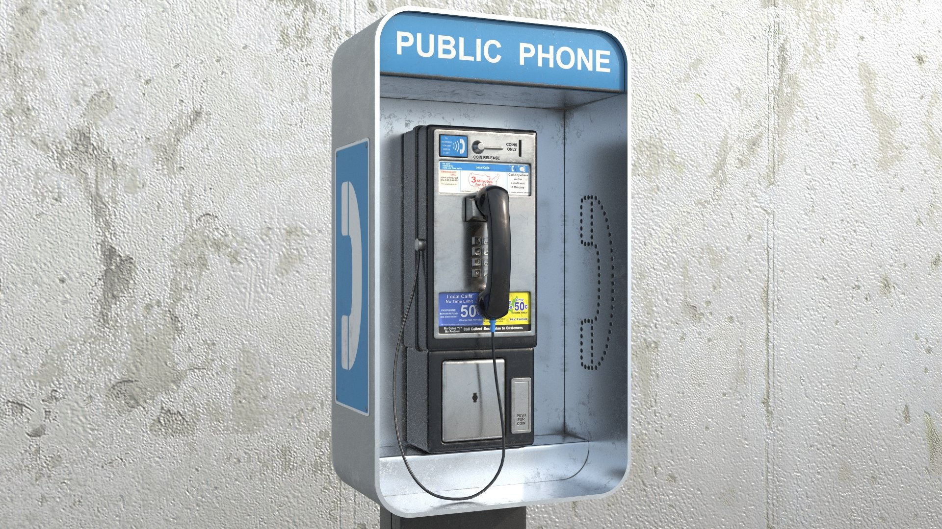3D Pay Phone UHD Model - TurboSquid 2085960
