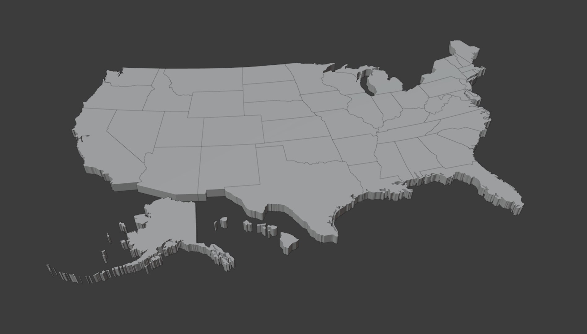 50 States 3D Model - TurboSquid 1674552