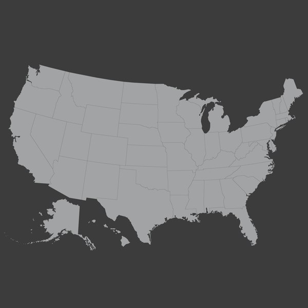 United States Map 3D Models for Download | TurboSquid