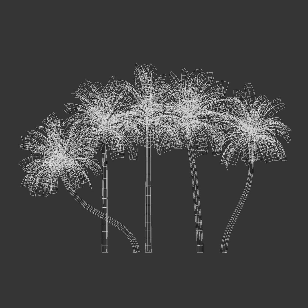 Low Poly Palm Trees Collection Vol 280-Blender-3dmodel Model ...