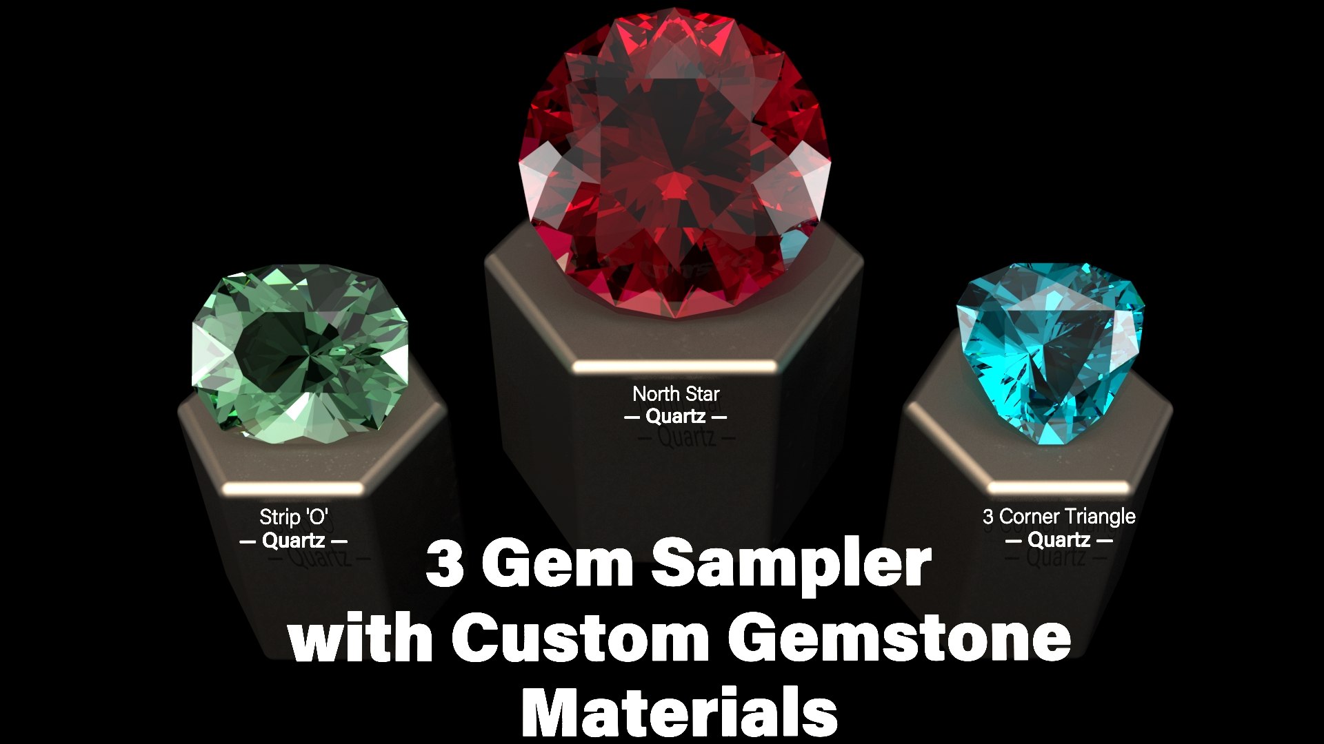 Free 3D 3-gem Sampler Pack - TurboSquid 1397648