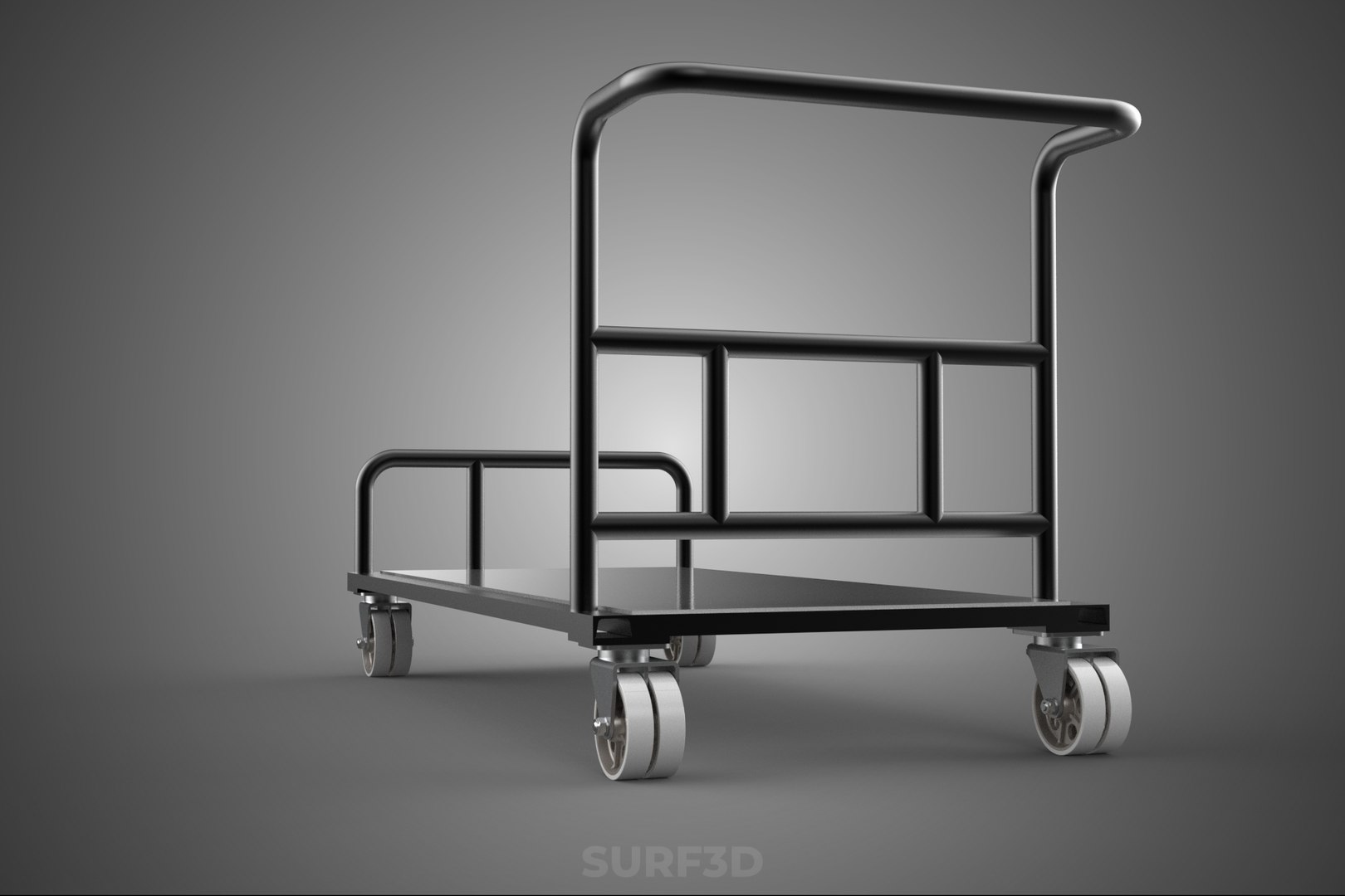 LUGGAGE TROLLEY CART HAUL BAGGAGE AIRPORT HOTEL TERMINAL OFFICE 3D ...