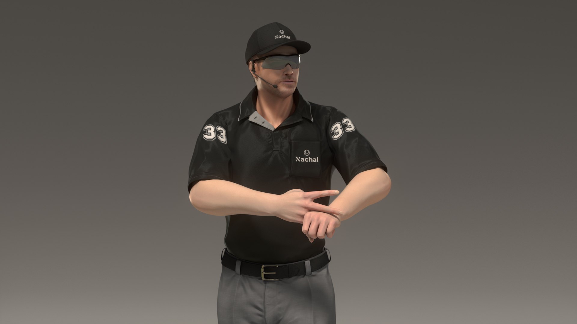 Baseball Base Umpire Animated HQ 3D - TurboSquid 2058529