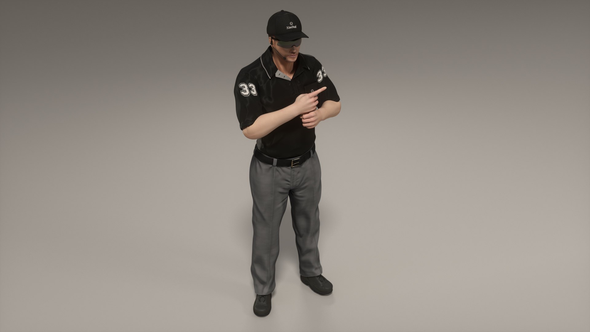 Baseball Base Umpire Animated HQ 3D - TurboSquid 2058529