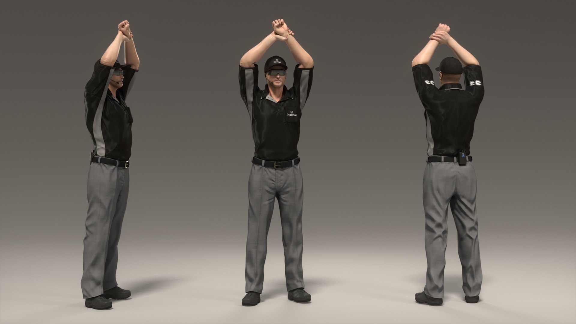Baseball Base Umpire Animated HQ 3D - TurboSquid 2058529