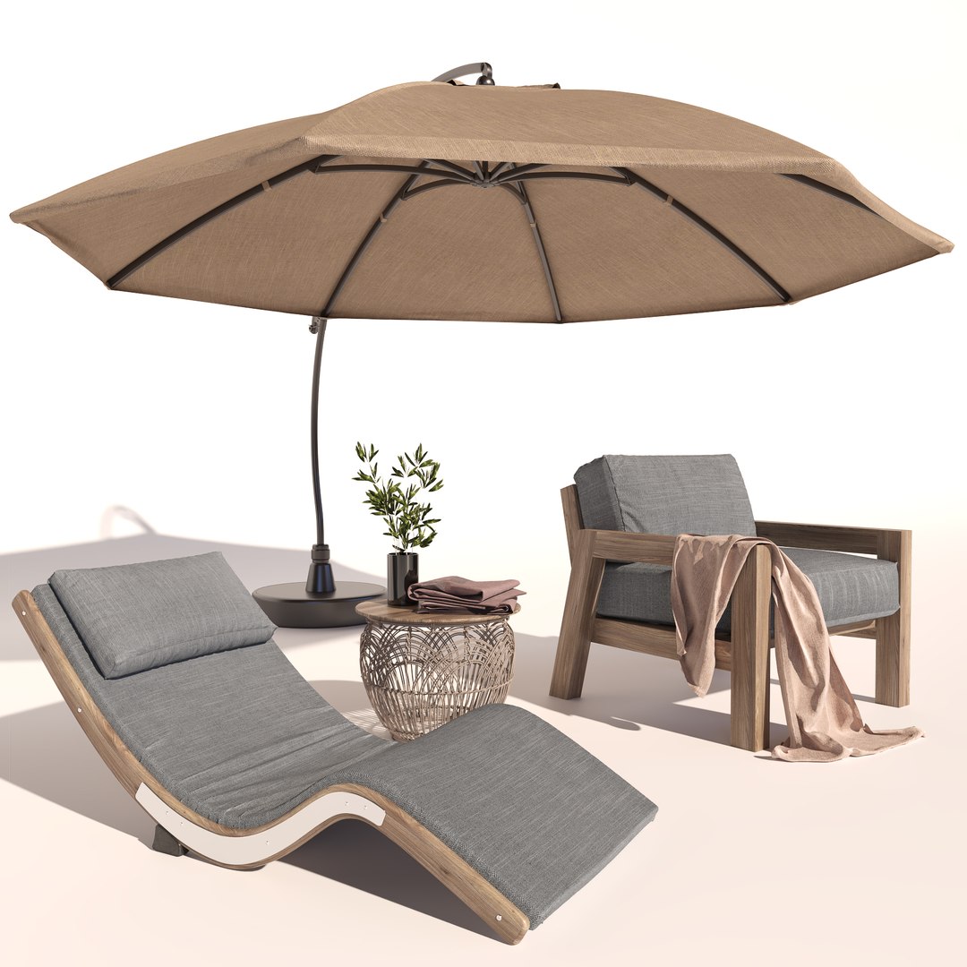 3D Model PoolFurniture - TurboSquid 1866837