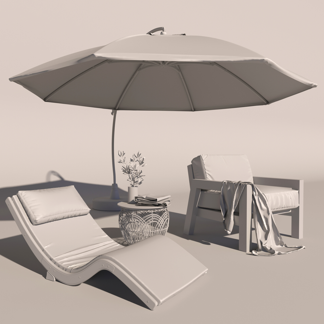 3D Model PoolFurniture - TurboSquid 1866837