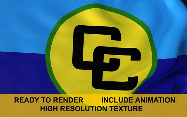 modelo 3d Bandera 3d de caricom - TurboSquid 624741
