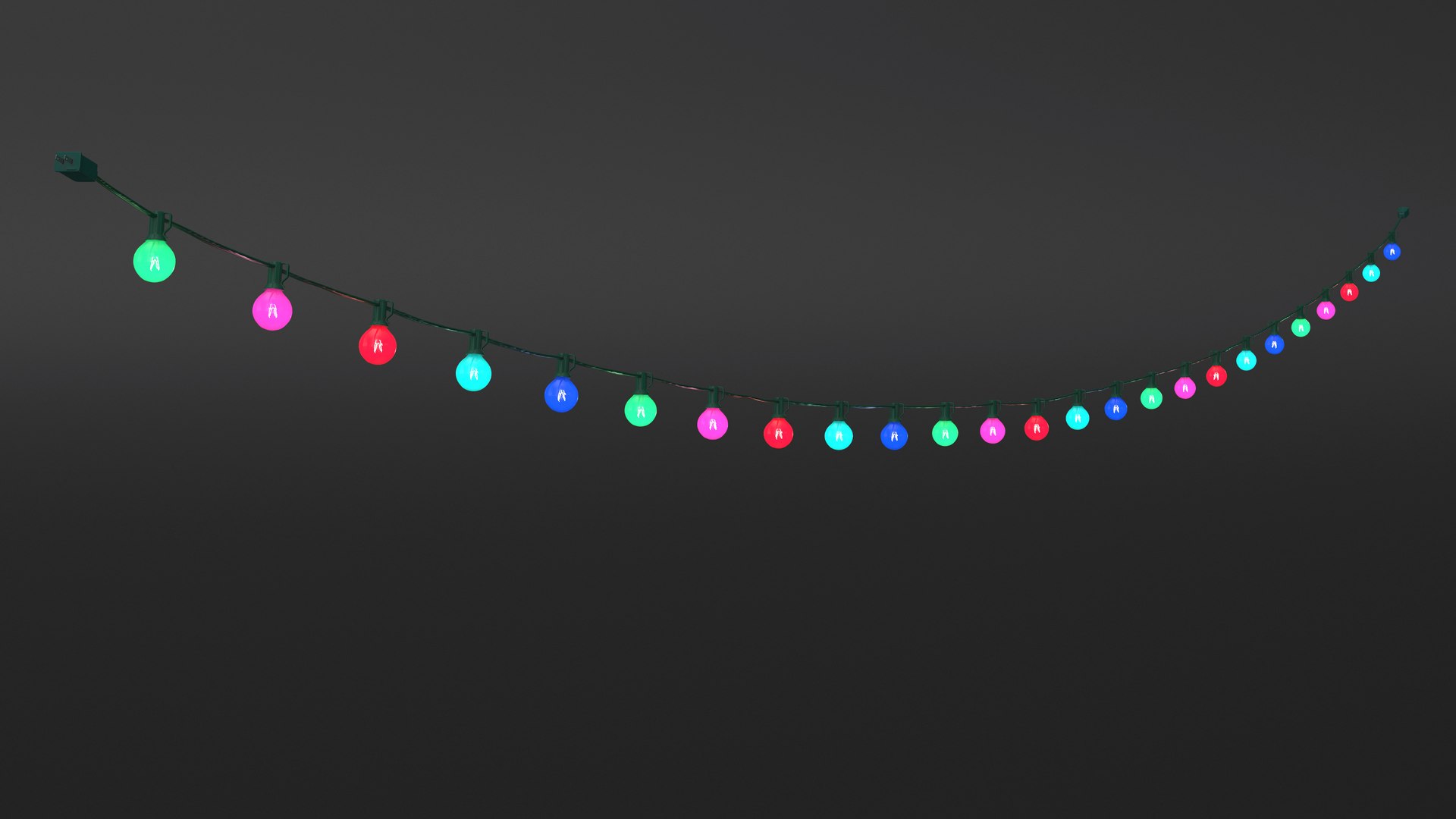 3D Colorful String Lights - TurboSquid 1995736