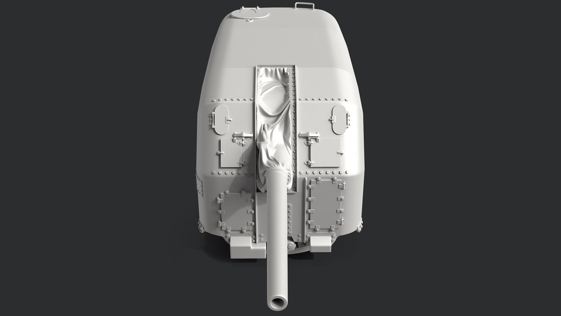5-inch Mark 30 Enclosed Base Naval Cannon 3D Model - TurboSquid 1920234