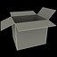 3d Model Open Cardboard Box