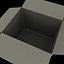 3d Model Open Cardboard Box