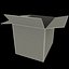 3d Model Open Cardboard Box