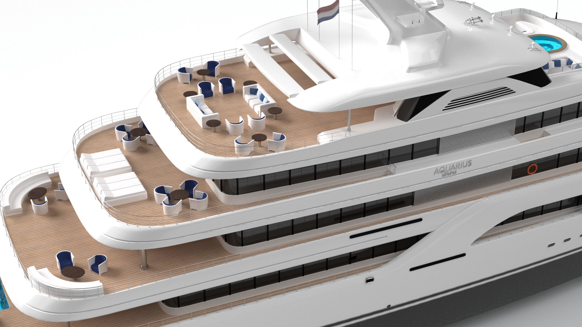 Aquarius Superyacht Model - TurboSquid 2367989