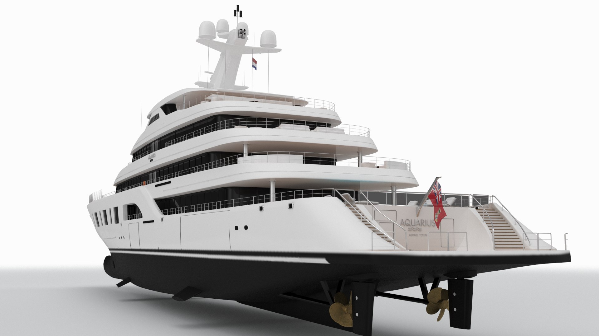 Aquarius Superyacht Model - TurboSquid 2367989