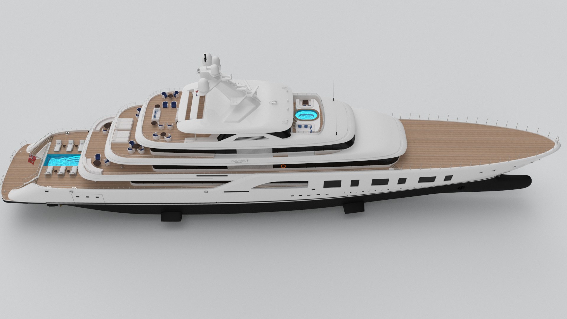Aquarius Superyacht Model - TurboSquid 2367989