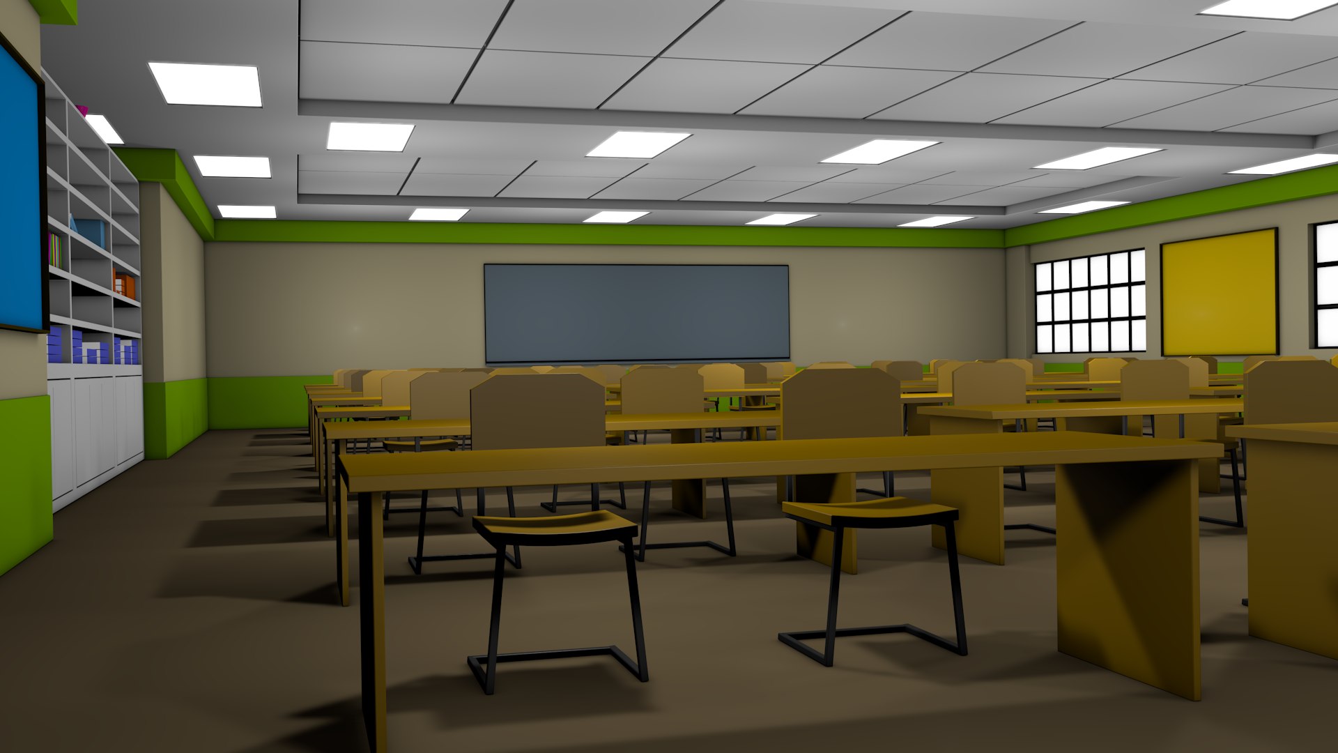 3D Classroom Model - TurboSquid 2310386