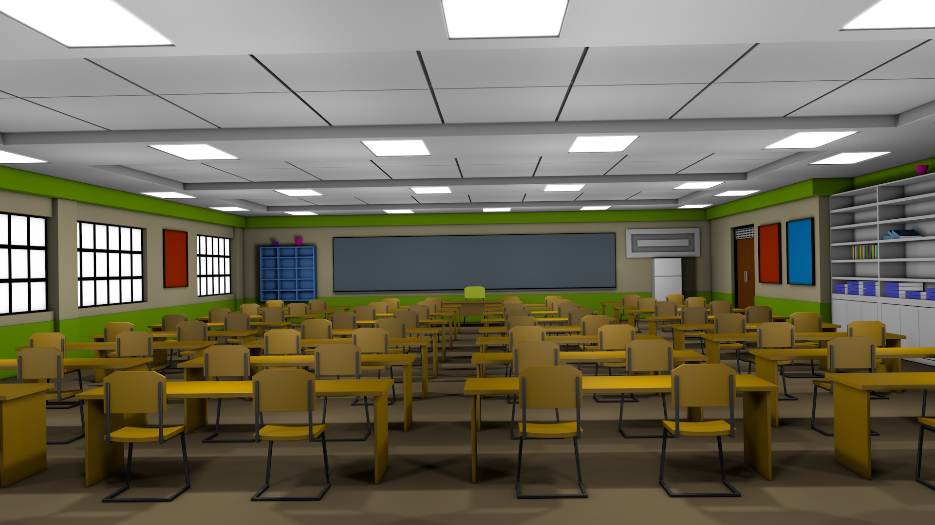 3D Classroom Model - TurboSquid 2310386