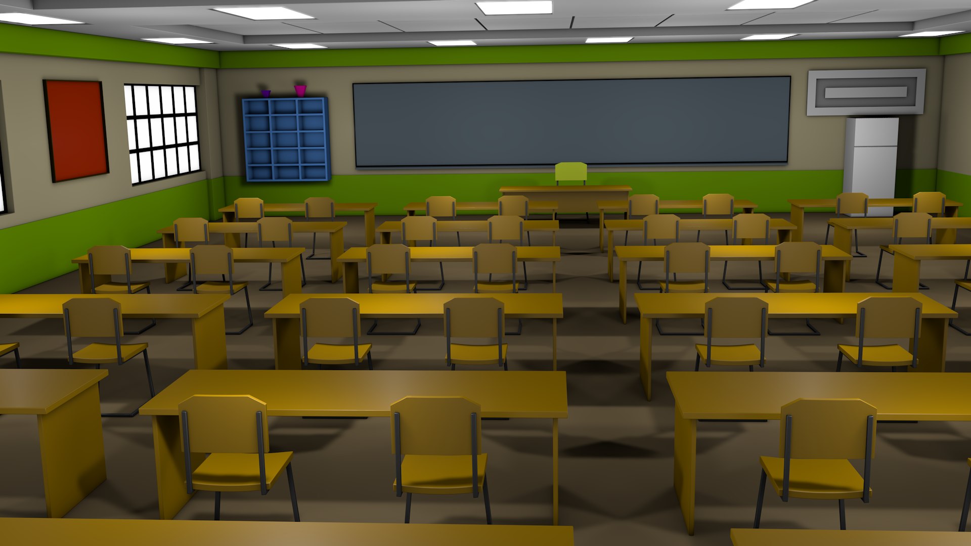 3D Classroom Model - TurboSquid 2310386