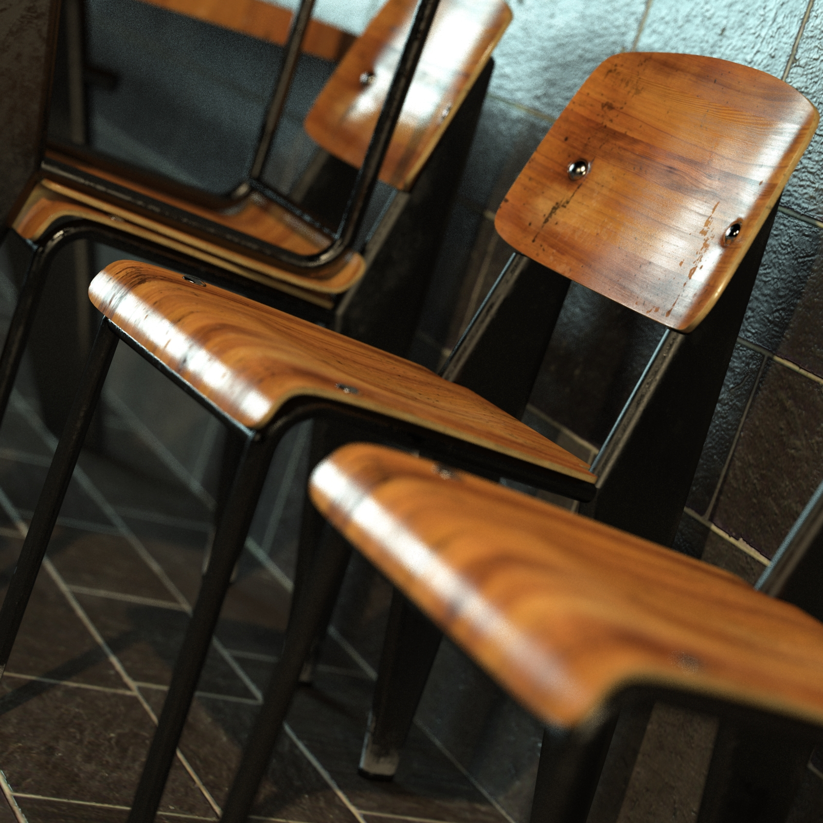 maya chair photorealistic