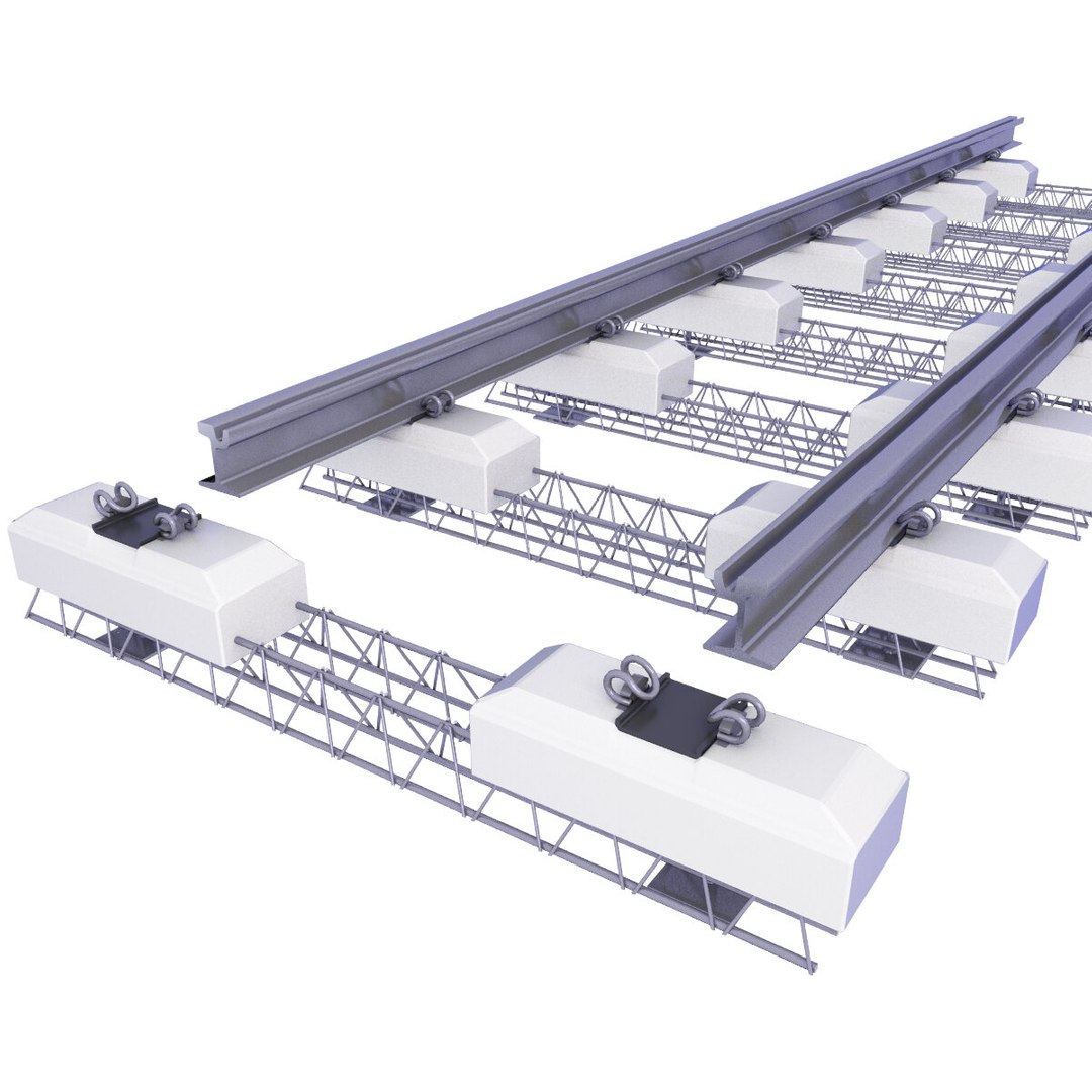 Tram Tracks 35 3D Model - TurboSquid 2096394