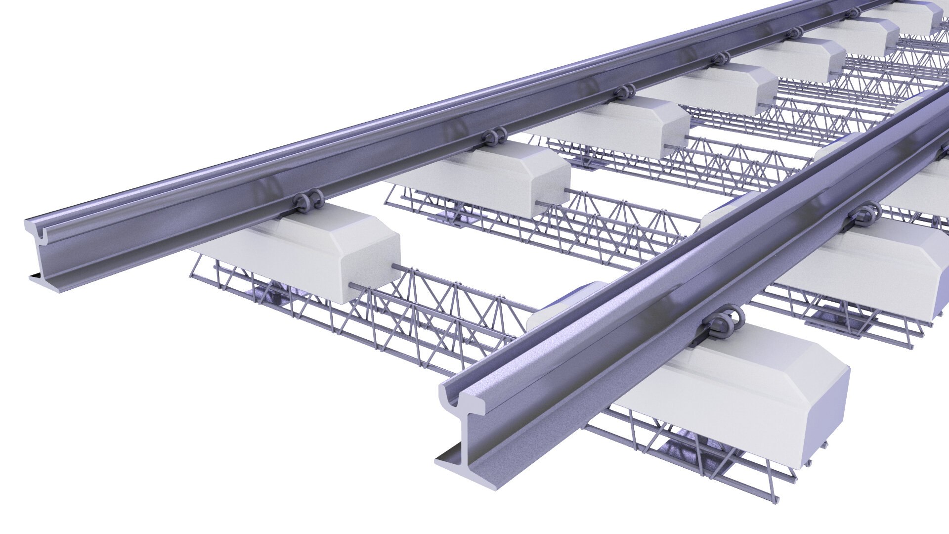 Tram Tracks 35 3D Model - TurboSquid 2096394