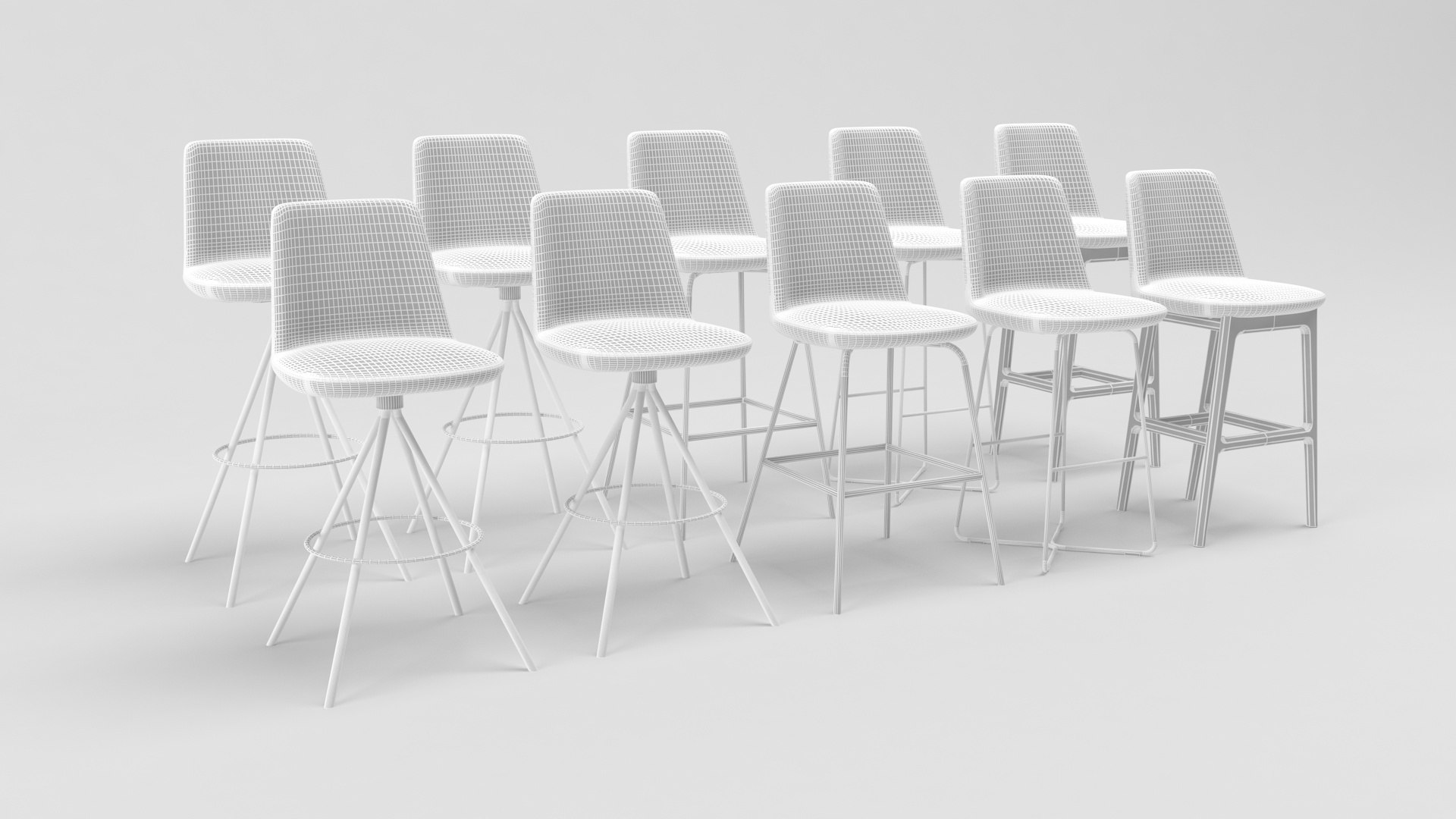 Hendrix Deberenn Bar Stools Model - TurboSquid 1815374