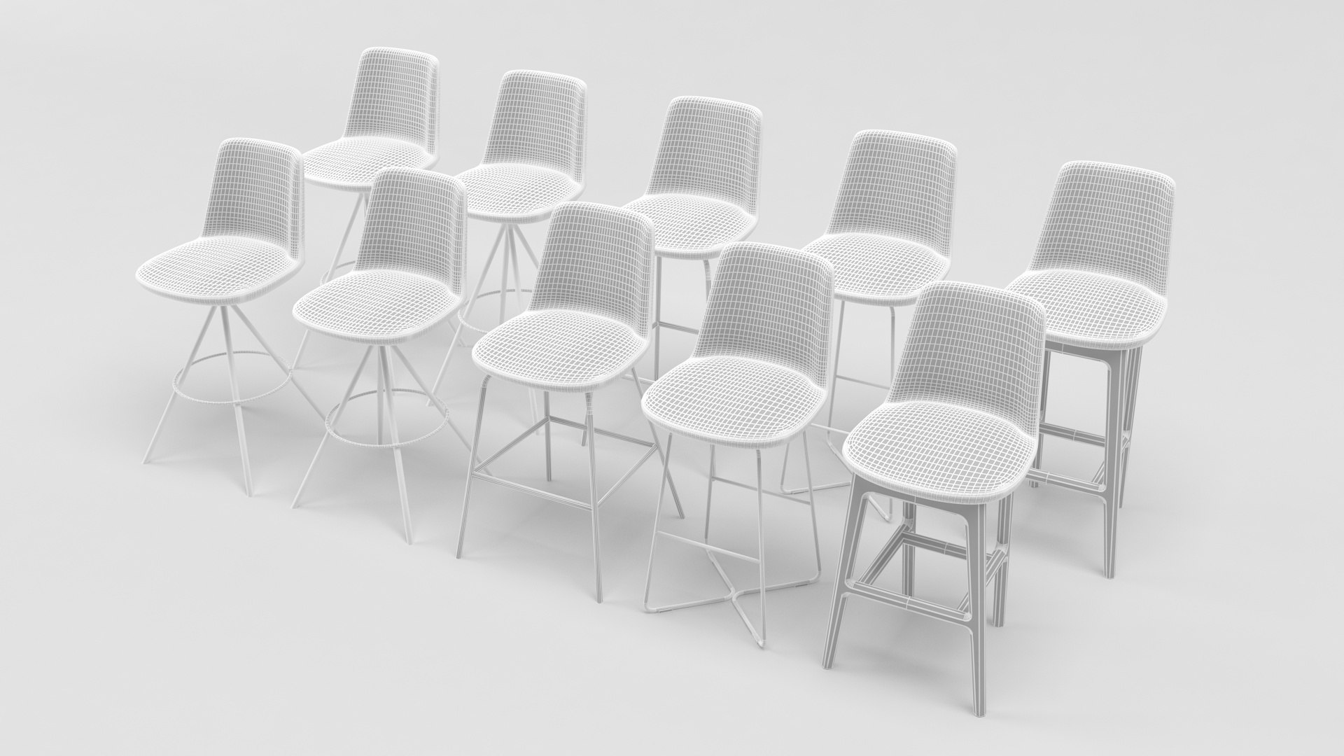 Hendrix Deberenn Bar Stools Model - TurboSquid 1815374