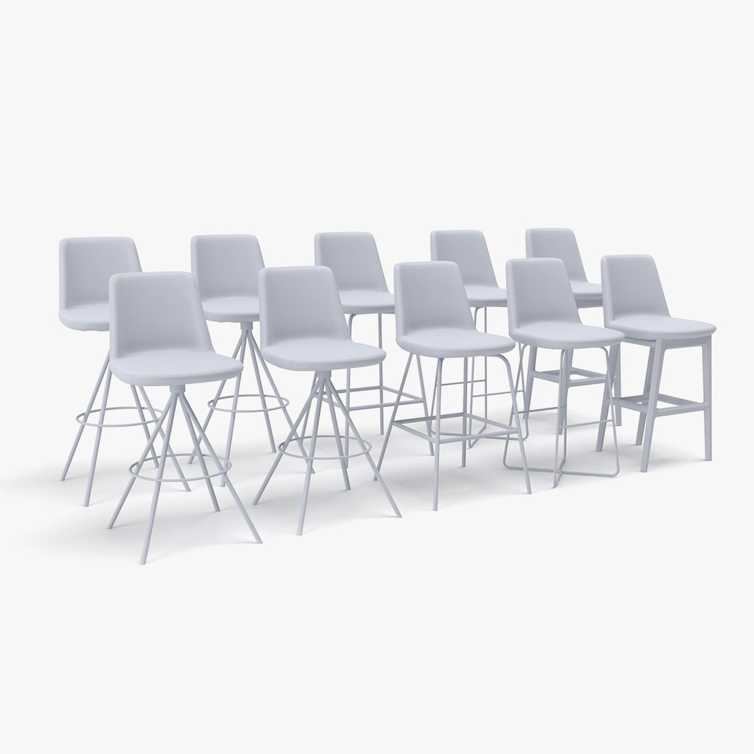 Hendrix Deberenn Bar Stools Model - TurboSquid 1815374