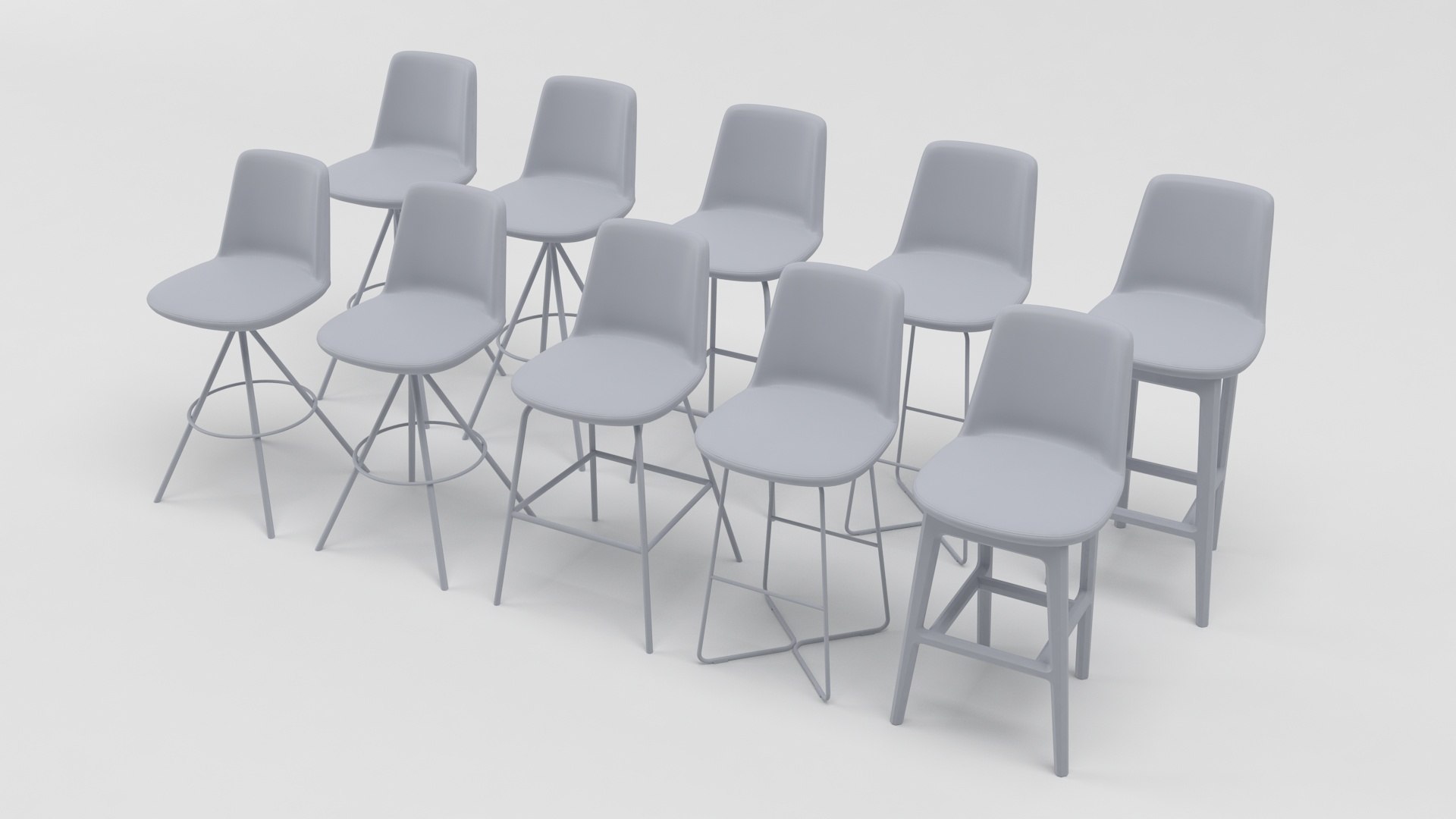 Hendrix Deberenn Bar Stools Model - TurboSquid 1815374