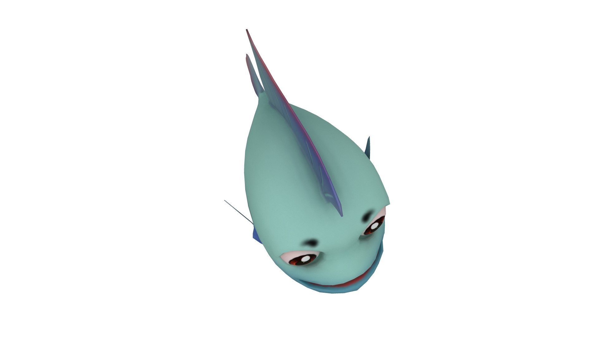 Blue Tilapia Fish Toon 3D Model - TurboSquid 1586053