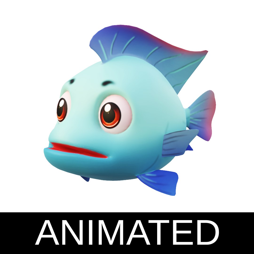 Blue Tilapia Fish Toon 3D Model - TurboSquid 1586053