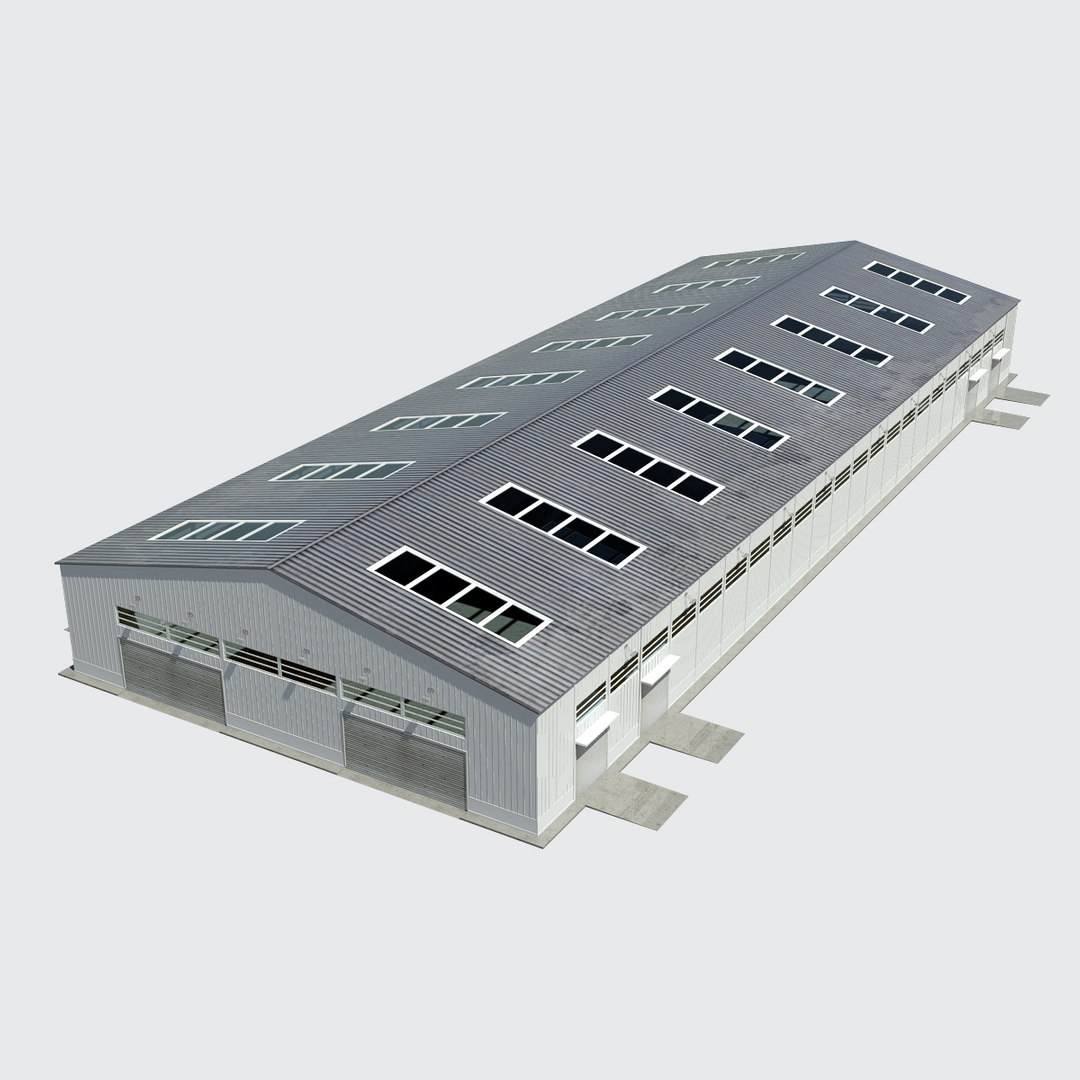 3d hangar warehouse contains