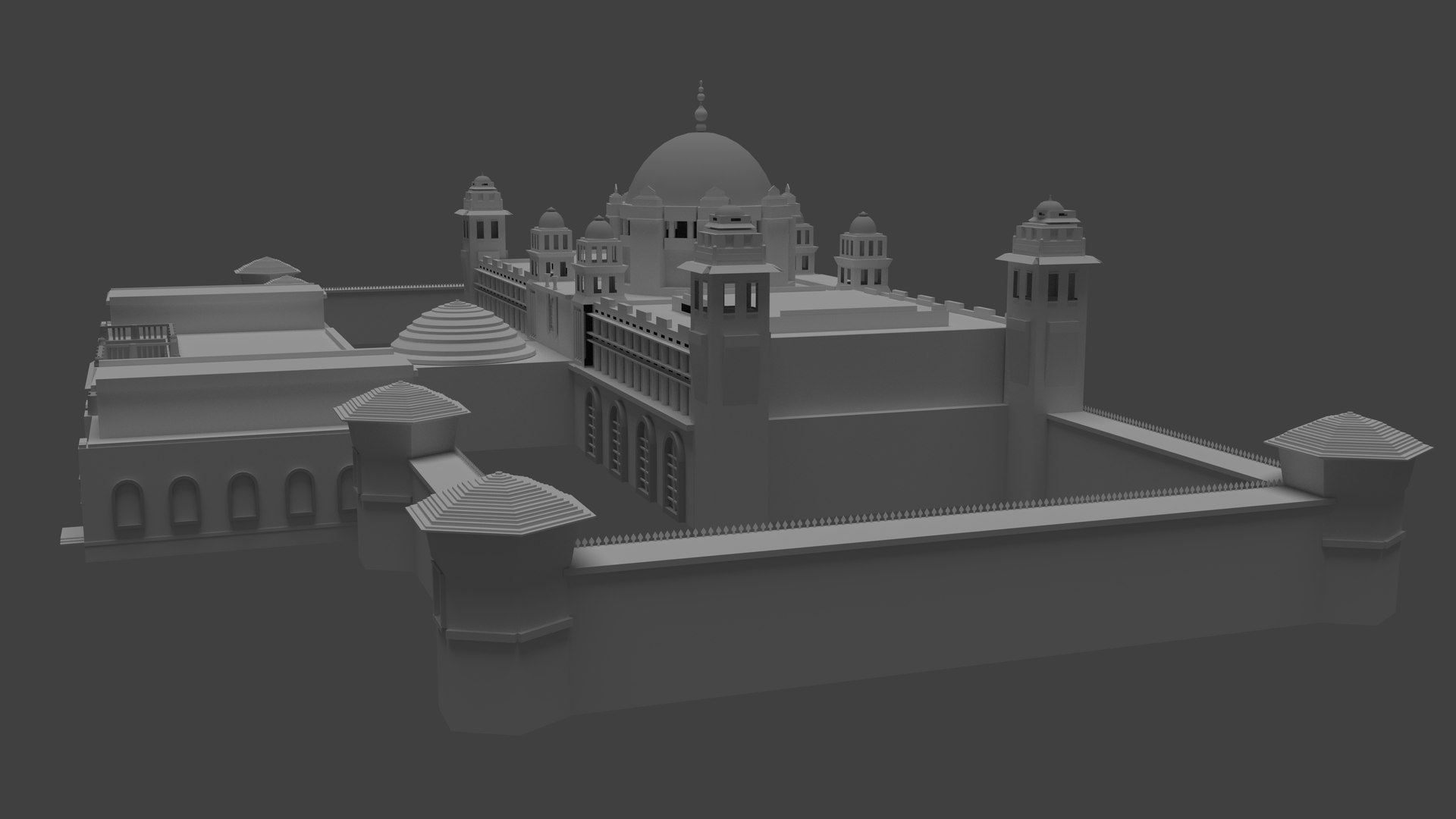3D Palace Exterior Model - TurboSquid 1193438