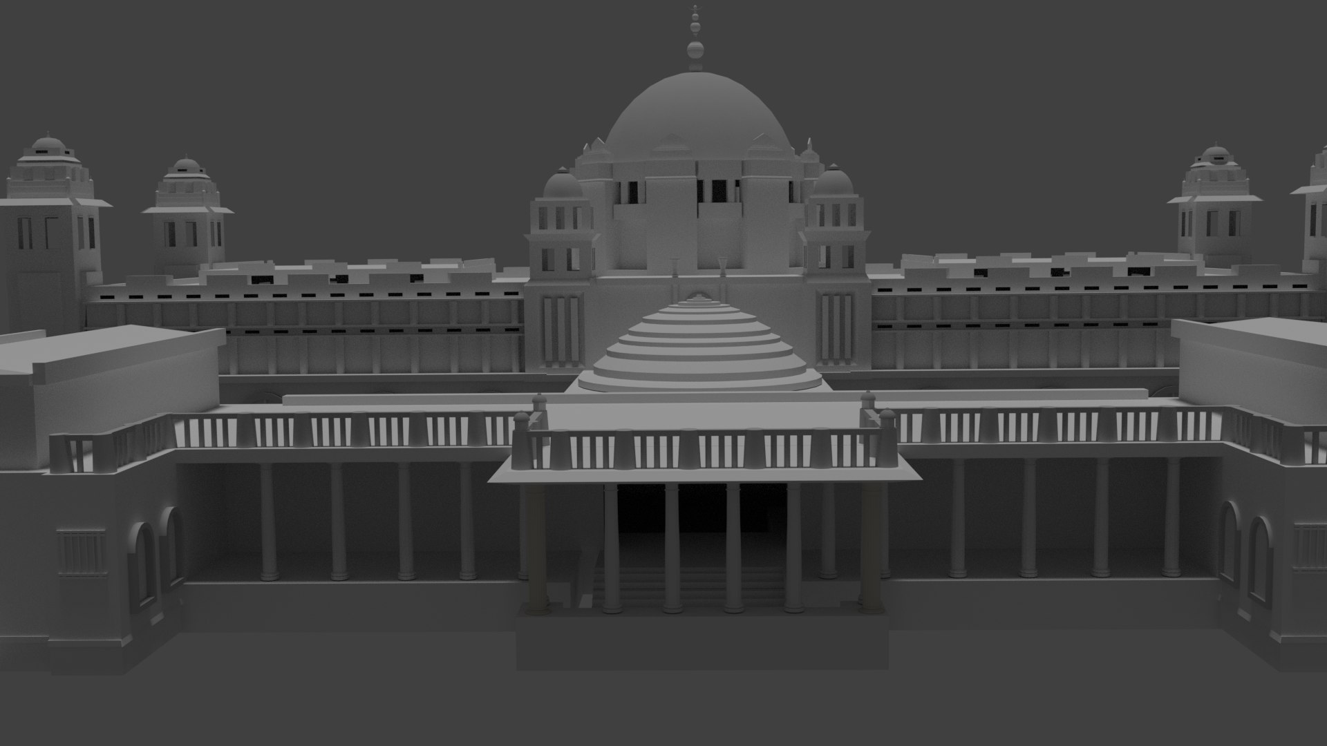 3D Palace Exterior Model - TurboSquid 1193438