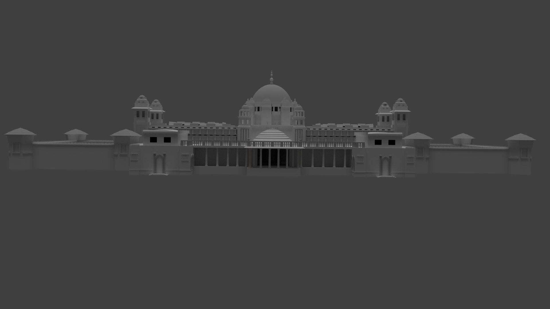 3D Palace Exterior Model - TurboSquid 1193438